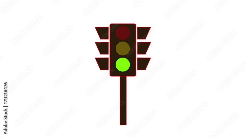 Abstract traffic light lights red yellow green animation traffic light ...