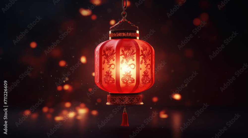 Chinese new year, Traditional Chinese lanterns display in Temple ...