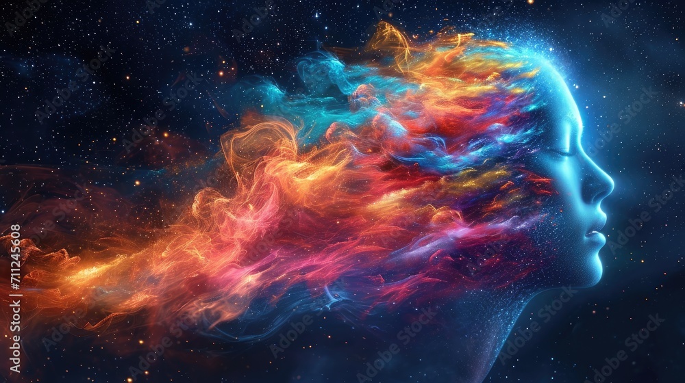 Artistic visualization of mental health awareness, symbolic imagery ...