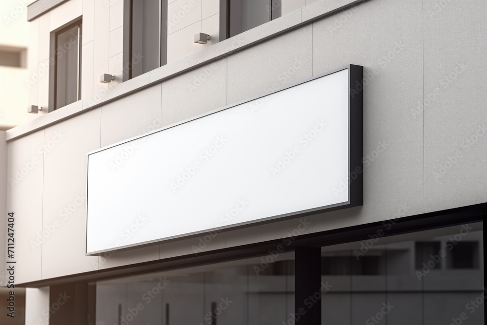 blank Shop signboard for mockup design. blank sign logo presentation ...