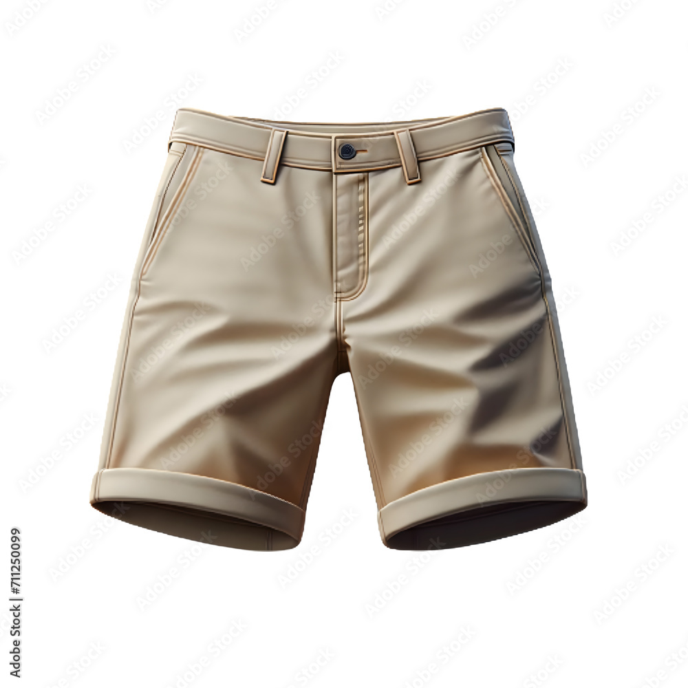 Isolated pair of shorts fashion piece of clothing on a transparent ...