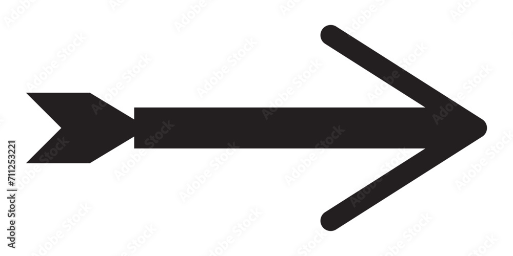 Illustration vector graphic of big arrow with tail of black icons ...