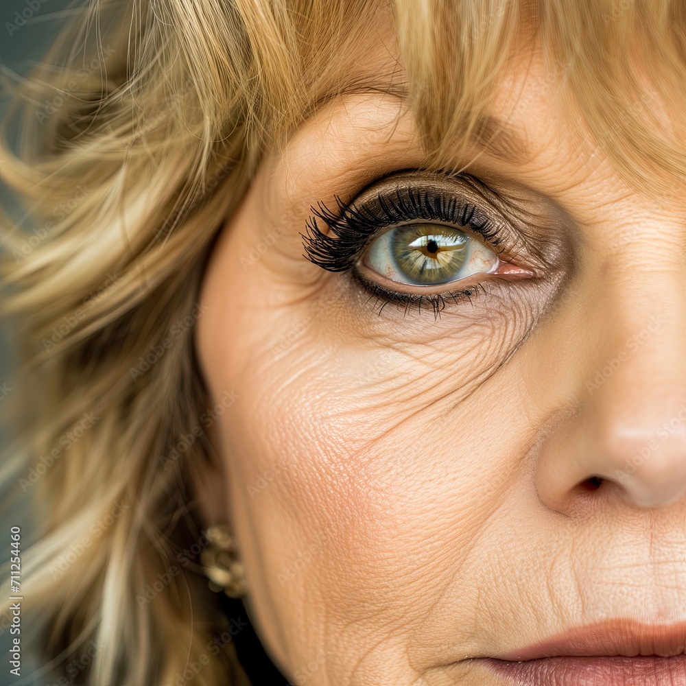 Cosmetology. Fine lines. Age. Expression wrinkles. Aesthetic medicine ...