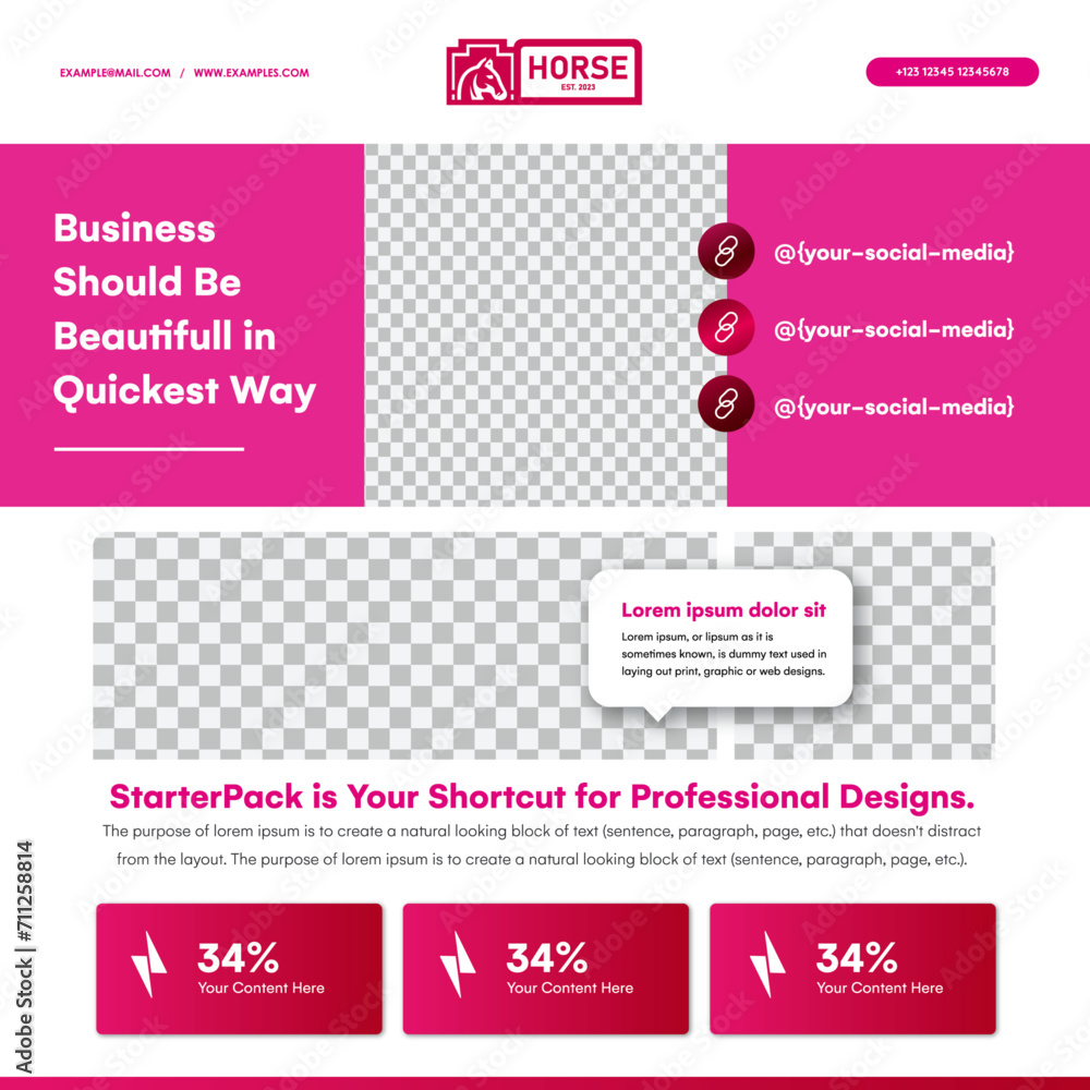 Special & Modern Design of Starter Pack Marketing Templates - social ...