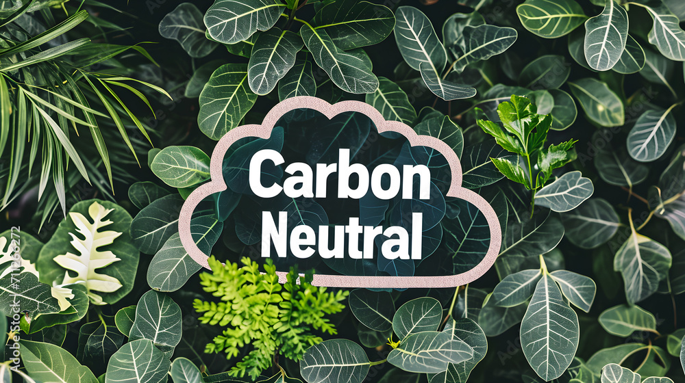Net zero and carbon neutral concept. Net Zero text in bubbles with forest. for net zero ...