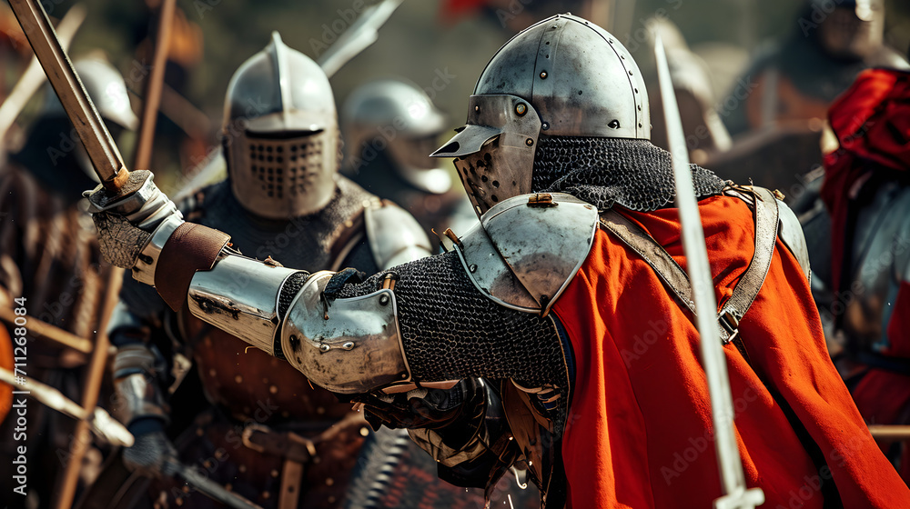 medieval soldiers fighting in battle Stock Illustration | Adobe Stock