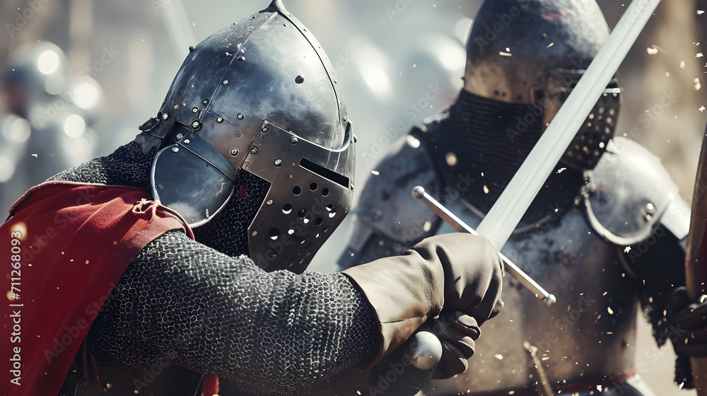 medieval soldiers fighting in battle Stock Illustration | Adobe Stock