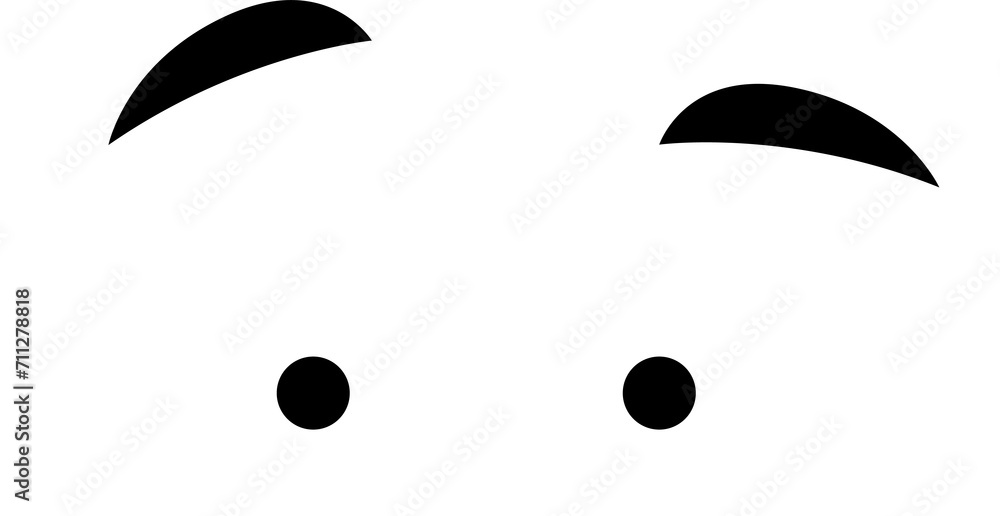 Exhausted mad cartoon eyes emoji vision sight look Stock Illustration ...