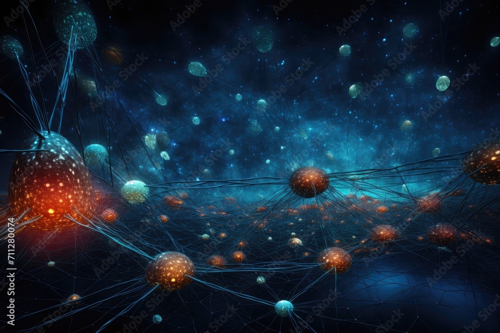 A stunning computer generated image showcasing a cluster of planets ...