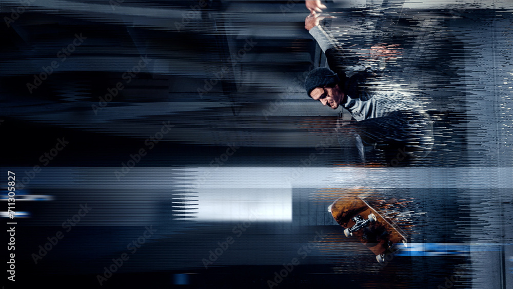 Glitch Shake Motion Effects Stock Template | Adobe Stock