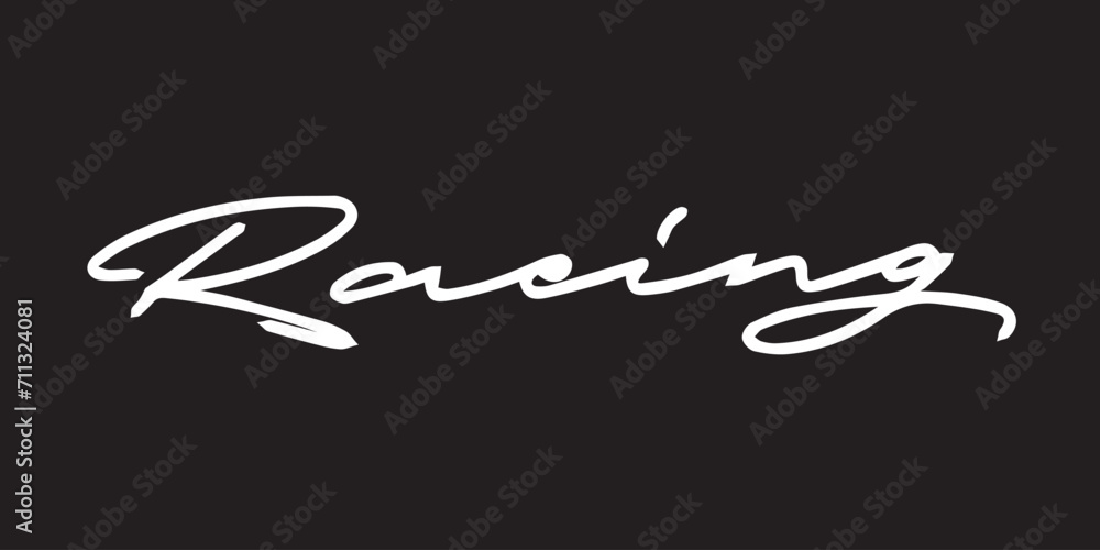 Racing lettering vector graphic apparel clothing prints eps svg png ...