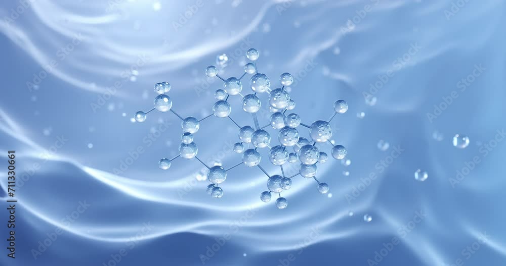 Dextromethorphan rotating molecular structure, 3d model of molecule ...