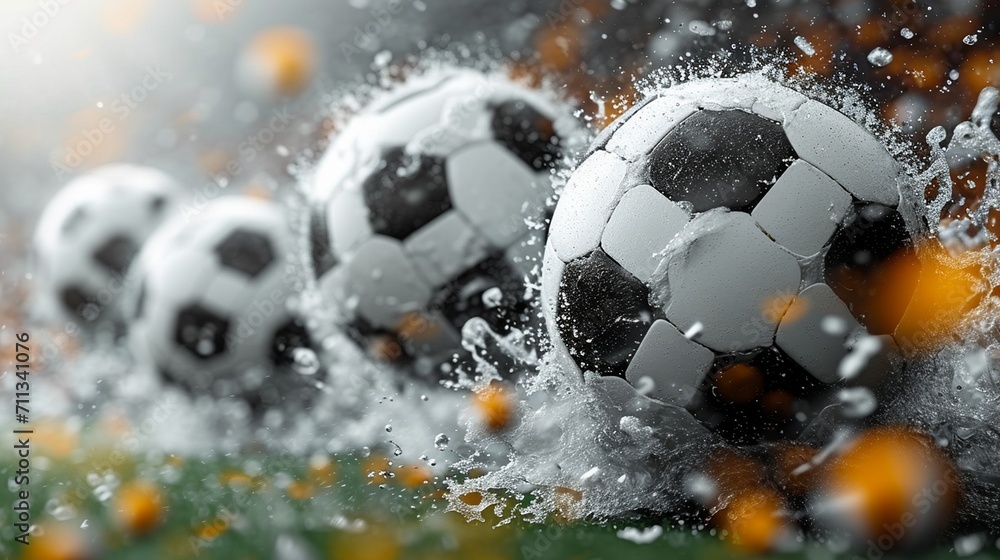 Explore the energy of soccer and football with a black and white image ...