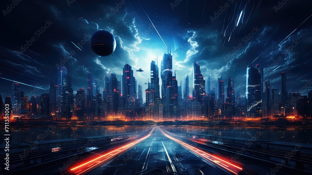 digital wallpaper futuristic background illustration space fi, modern ...