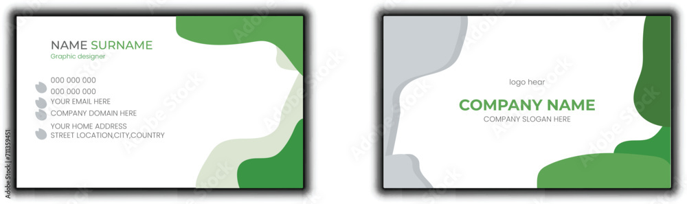 business card design.Portrait and landscape orientation.Modern luxury ...
