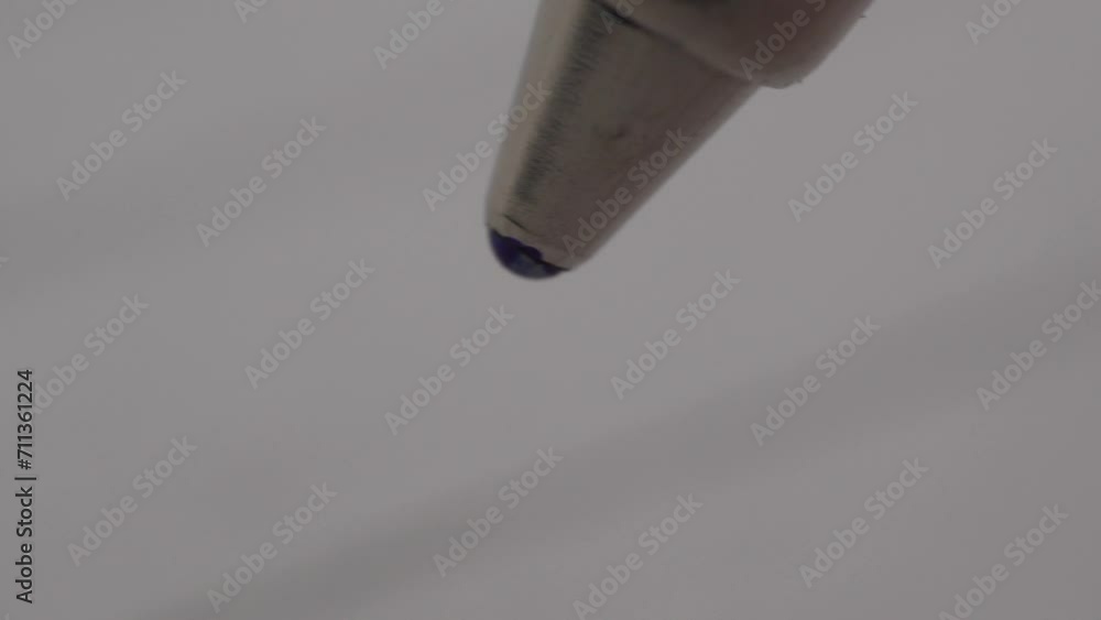 Pen Drawing a Check Mark on Paper. Extremely Close-up, shallow dof ...