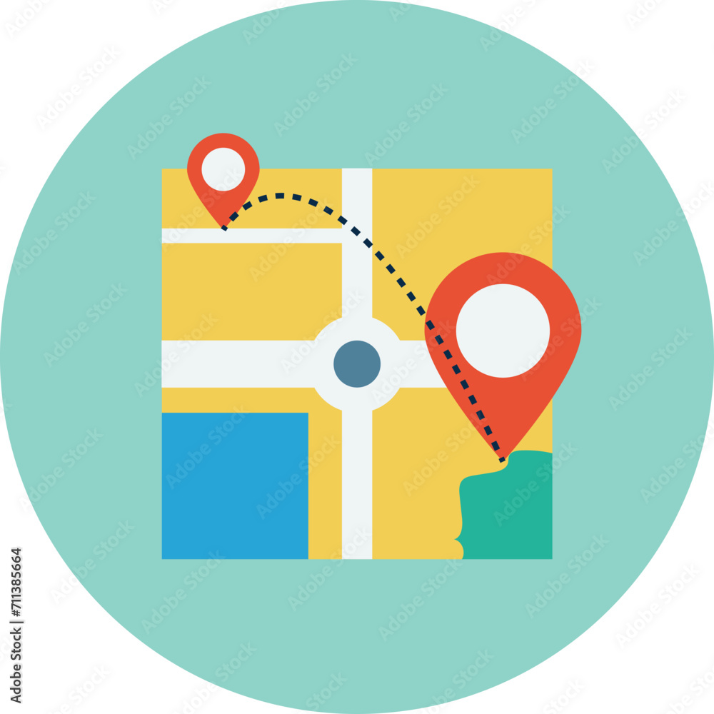 flat icon for web and applications. maps and navigation icon design ...