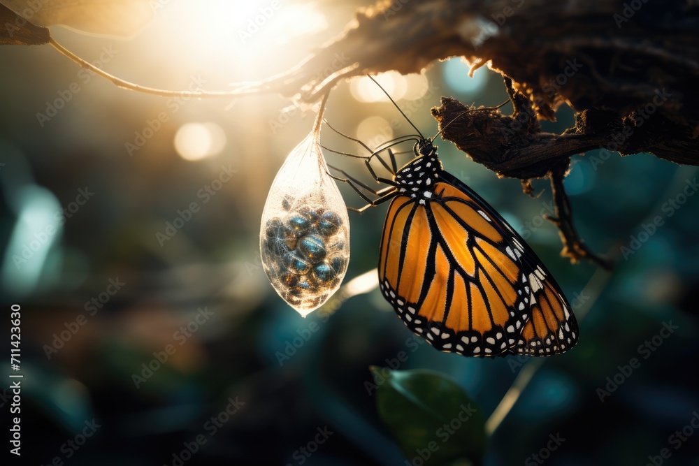 Butterfly emerging from its chrysalis, a powerful metaphor for ...