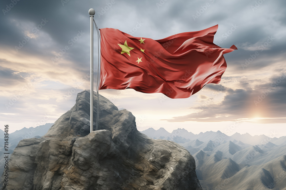 China flag. The country of China. The symbol of China. Stock ...