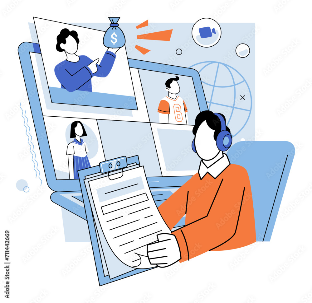 Online education vector illustration. The internet has revolutionized distance learning ...