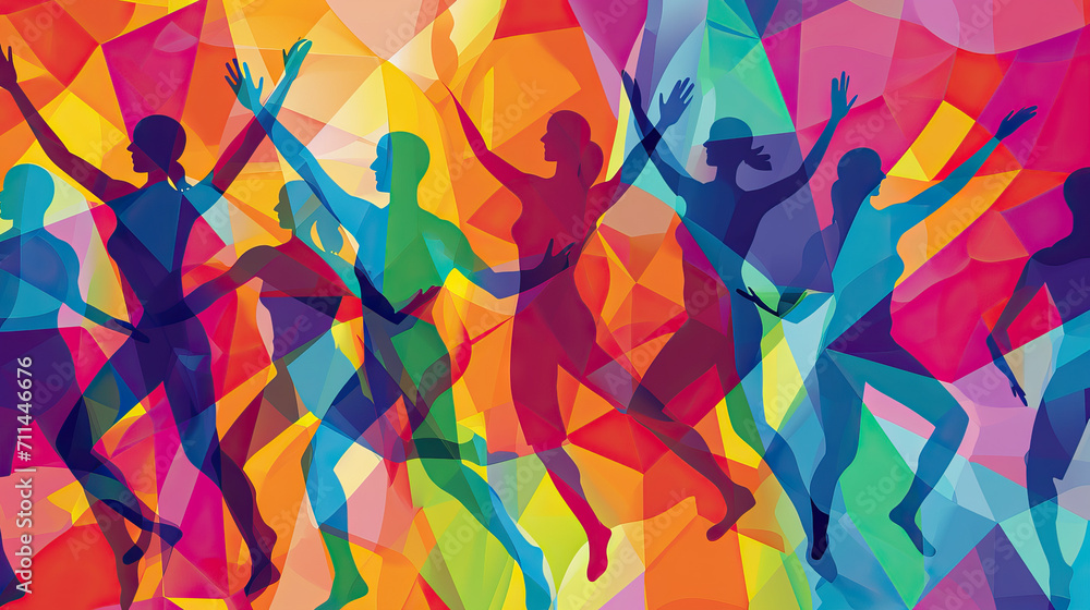 Human Empowerment: A Vector Background with Human Figures in Empowering ...