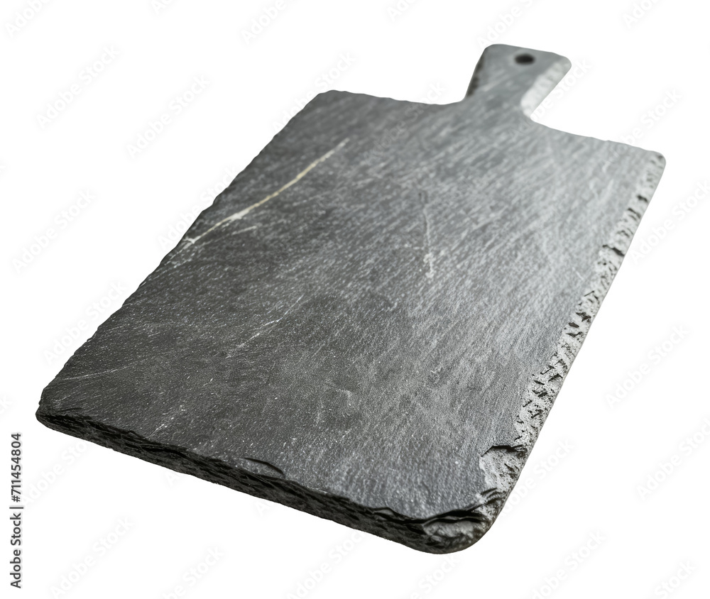 black stone cutting board, chopping board for food serving isolated on ...