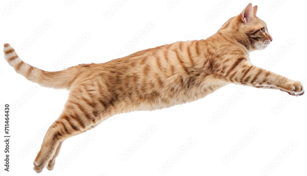 Cat jumping illustration PNG element cut out transparent isolated on ...