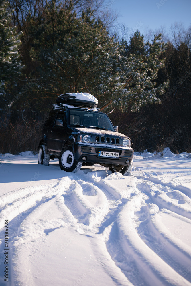 Khmelnytskyi, Ukraine - January 09 2024: Suzuki Jimny SUV vehicle ...