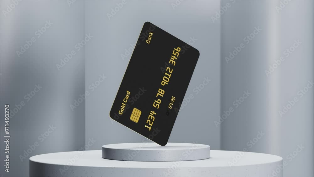 3D plastic credit debit gold premium black card for VIP clients ...