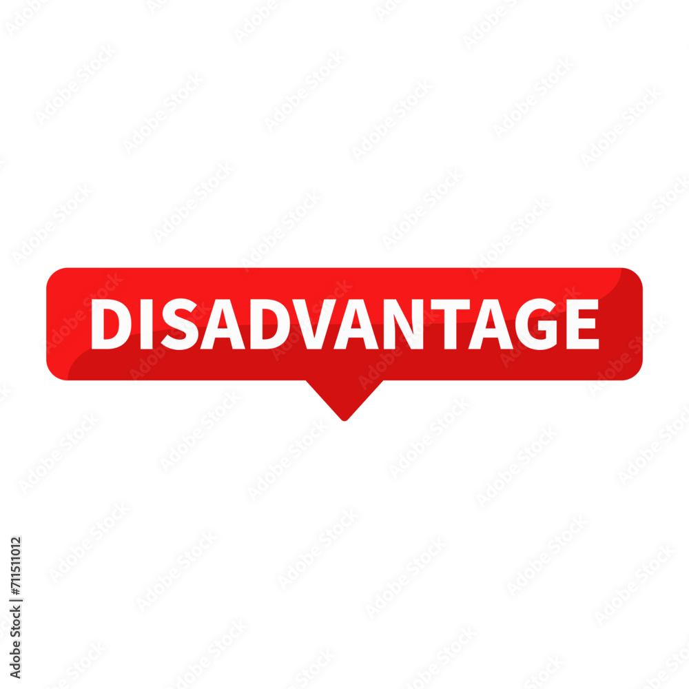 Disadvantage Red Rectangle Shape For Announcement Information Loss And ...