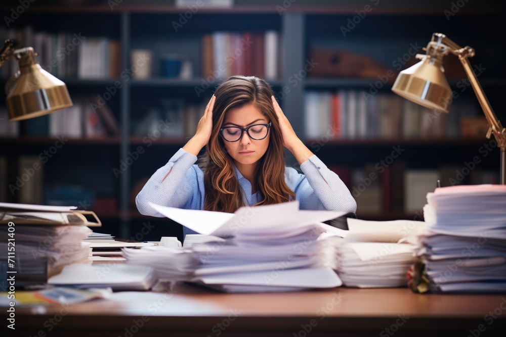 paralegal sorting through legal forms and contracts Stock Photo | Adobe ...