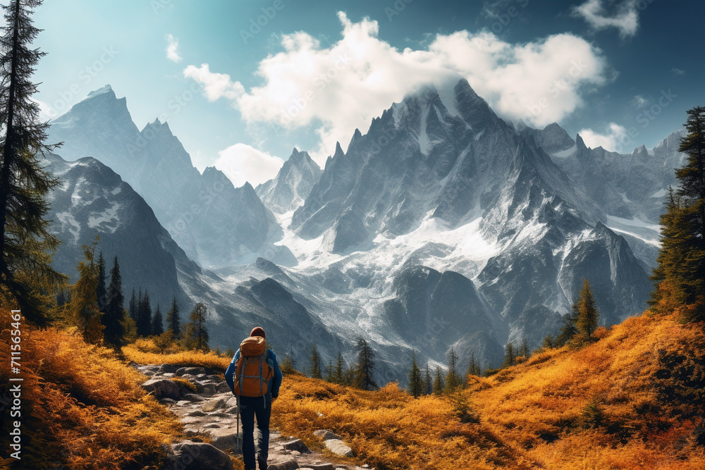 A backpacking trek through towering mountain ranges, immersing hikers ...
