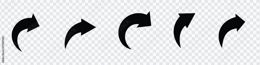 "Elevate designs with our Curved Arrow Icons – a versatile set for ...