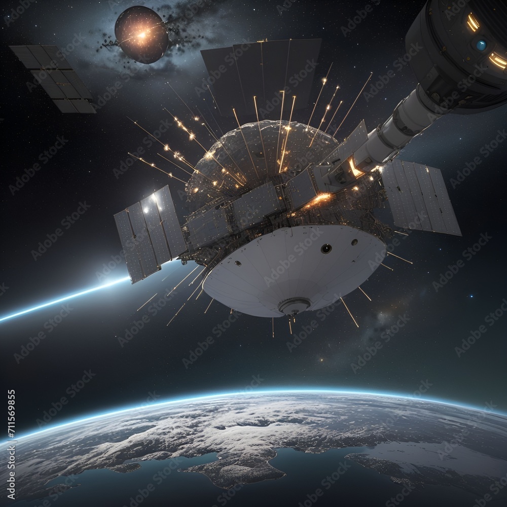 Spaceship In Spacesatellitesearth Orbit Low Earth Orbit Leo Medium Earth Orbit Meo