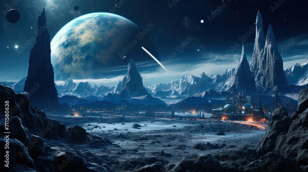 space exploration, elestial bodies, and cosmic landscapes, suitable for ...