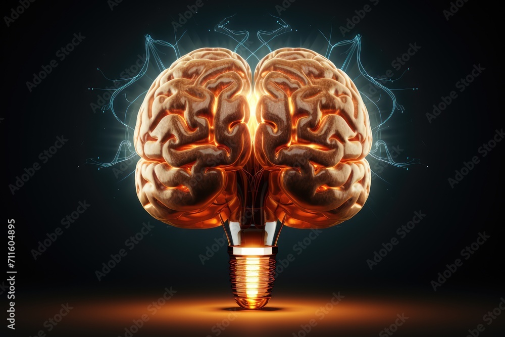 Brain energy lightning and thunderbolt flashes. Oxidative ...