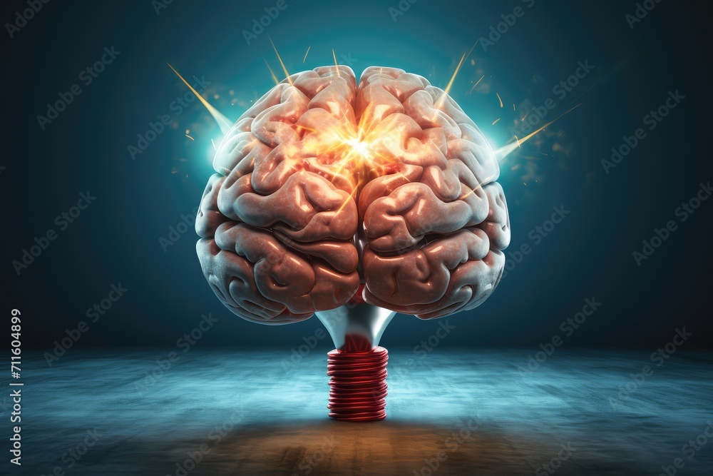 Brain energy lightning and thunderbolt flashes. Oxidative ...