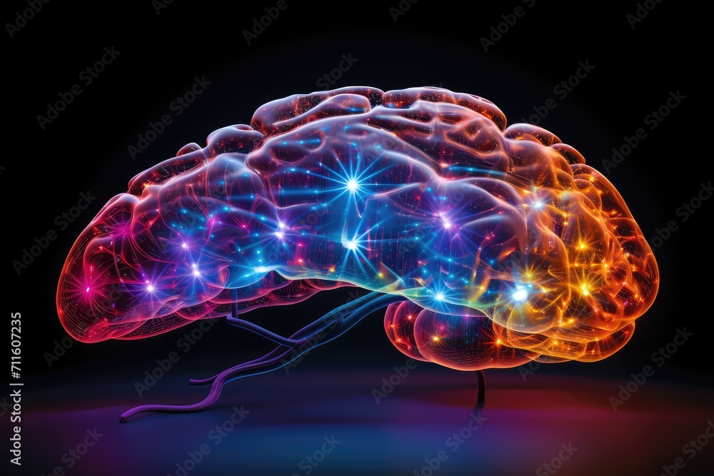 Human Brain vivid Neurotransmission excitatory glutamate inhibitory ...