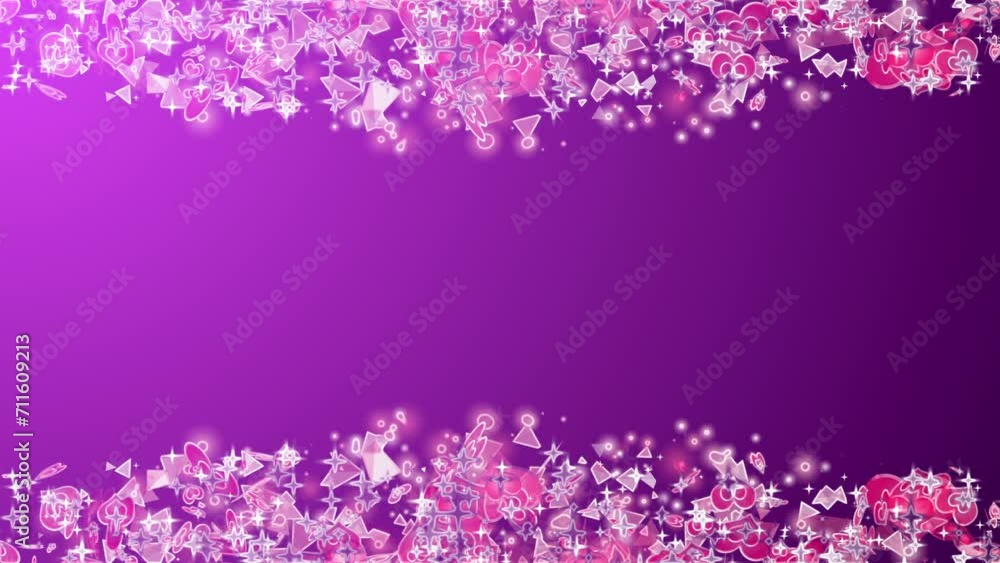 4K Lover display frame with red hearts and particle lights for ...