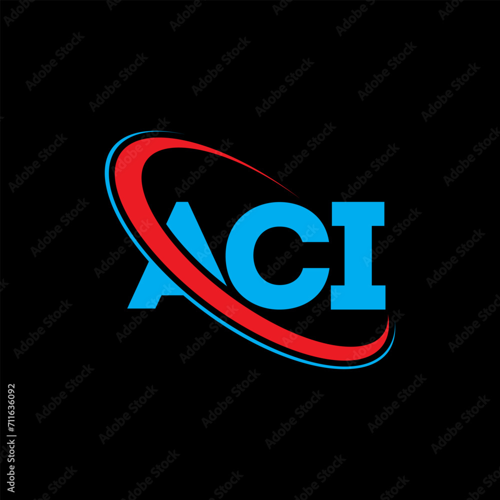 ACI logo. ACI letter. ACI letter logo design. Intitials ACI logo linked ...