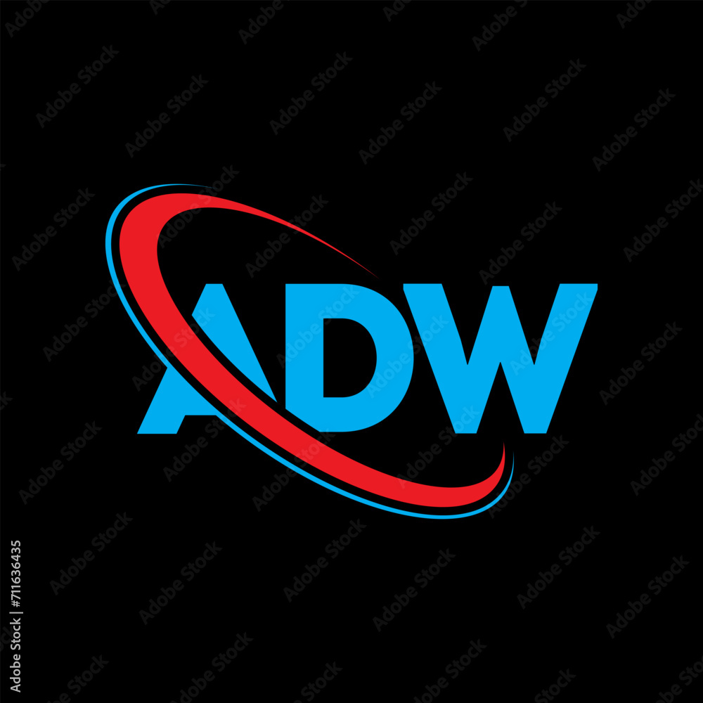 ADW logo. ADW letter. ADW letter logo design. Initials ADW logo linked ...