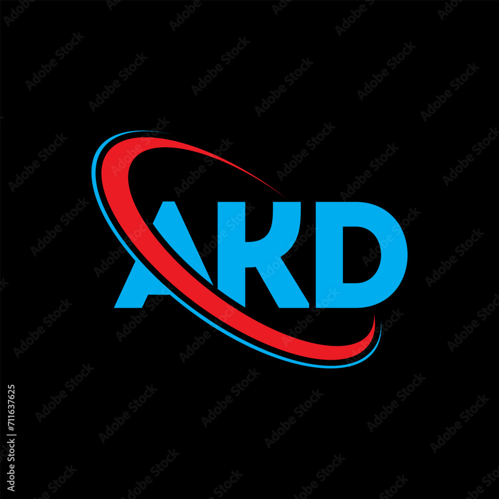 AKD logo. AKD letter. AKD letter logo design. Initials AKD logo linked ...