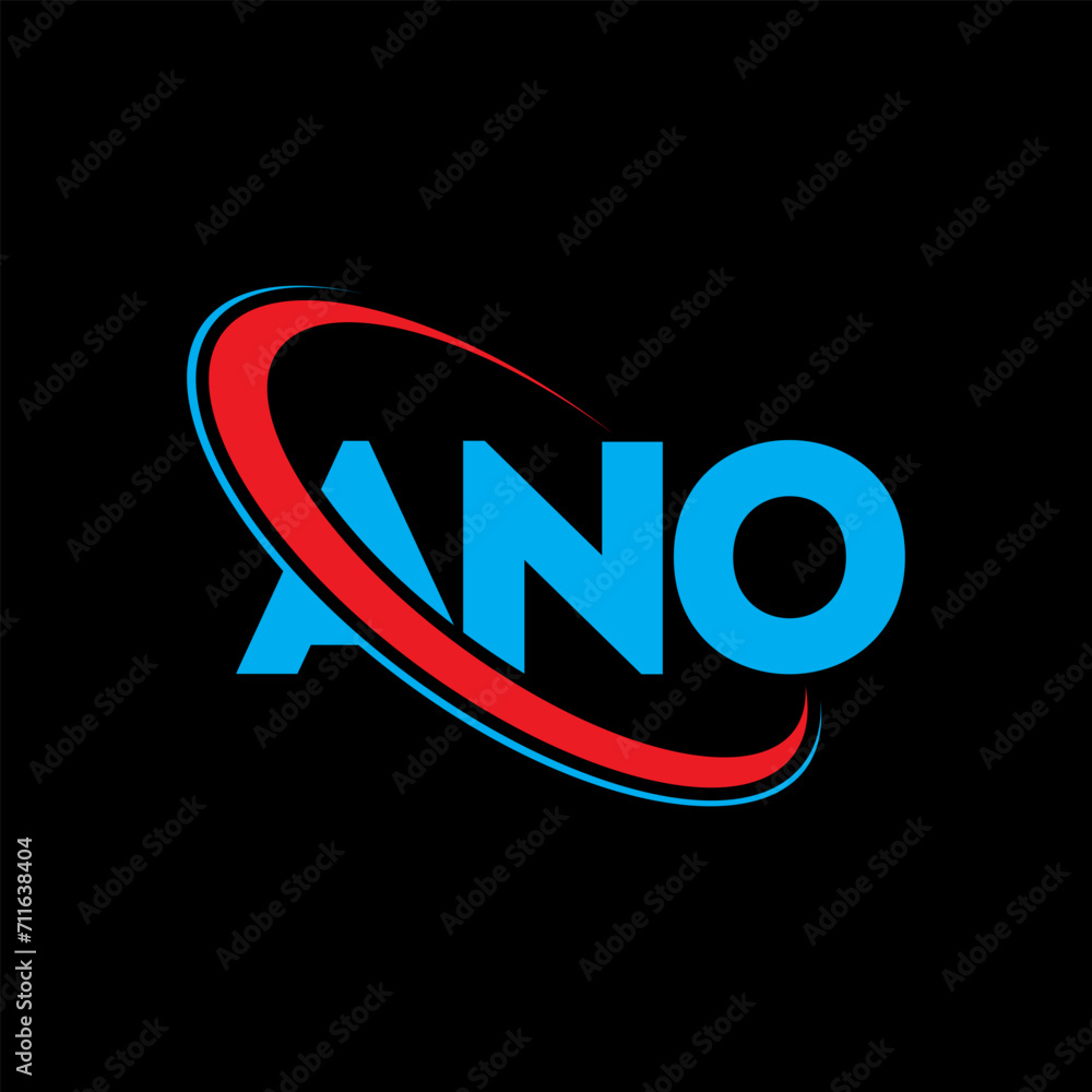 ANO logo. ANO letter. ANO letter logo design. Initials ANO logo linked ...