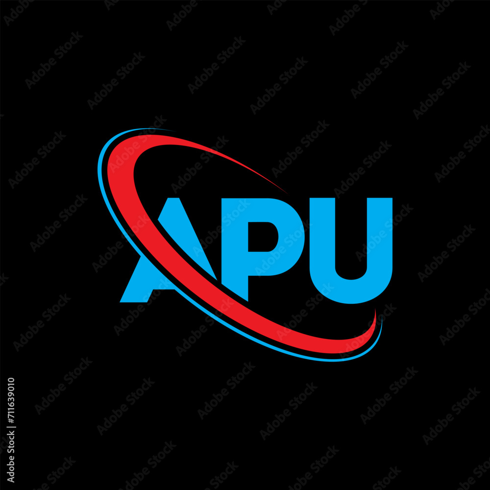 APU logo. APU letter. APU letter logo design. Initials APU logo linked ...