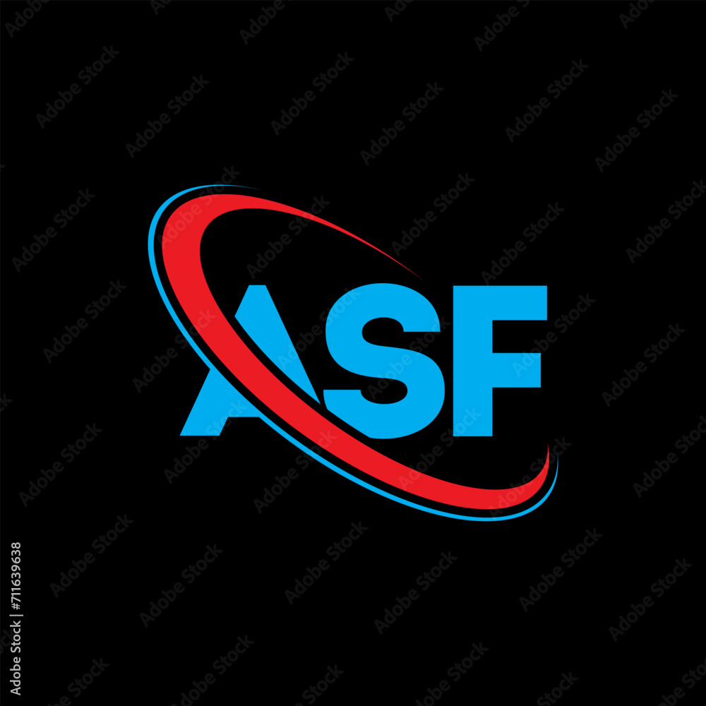 ASF logo. ASF letter. ASF letter logo design. Initials ASF logo linked ...