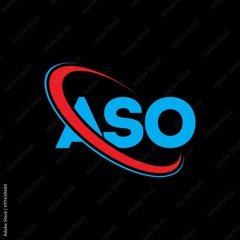 ASO logo. ASO letter. ASO letter logo design. Initials ASO logo linked ...