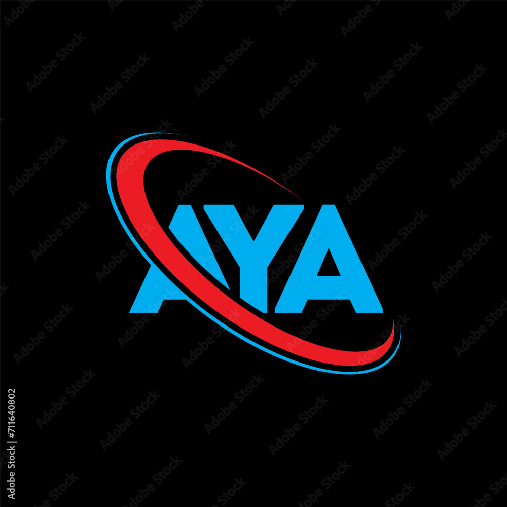 AYA logo. AYA letter. AYA letter logo design. Initials AYA logo linked ...