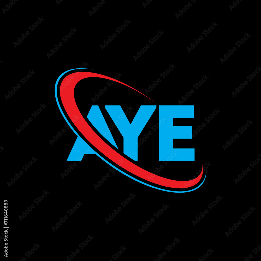 AYE logo. AYE letter. AYE letter logo design. Initials AYE logo linked ...