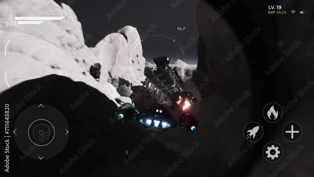 Piloting Future Spaceship In 3D Mobile Gaming App To Explore Alien ...
