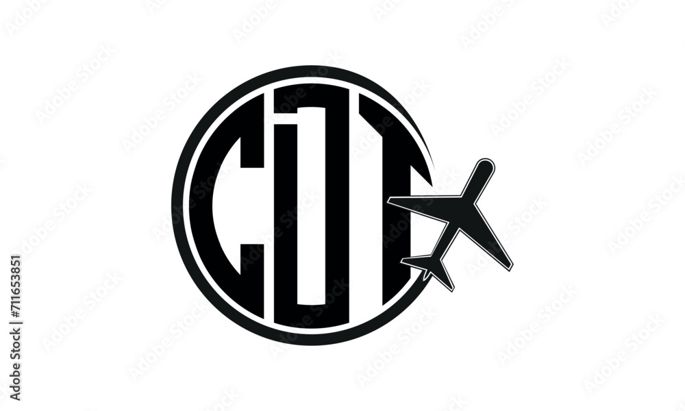 CDT three initial letter circle tour & travel agency logo design vector ...
